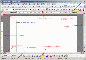 IZGLED PROZORA MICROSOFT WORD-a 2003 - Ostalo